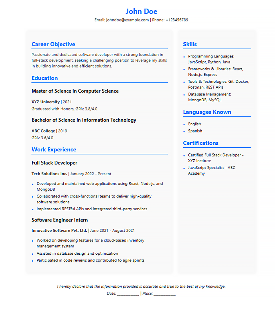 AI-Powered Resumes & Cover Letters By Sankhyana